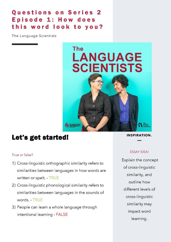 The Language Scientists